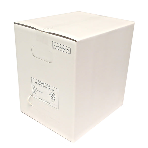 22AWG 4C Solid Cable CMP/FT6 Plenum- White – CableChum