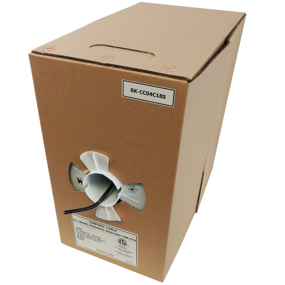18AWG 4C Stranded Control Cable CMR Shielded – CableChum